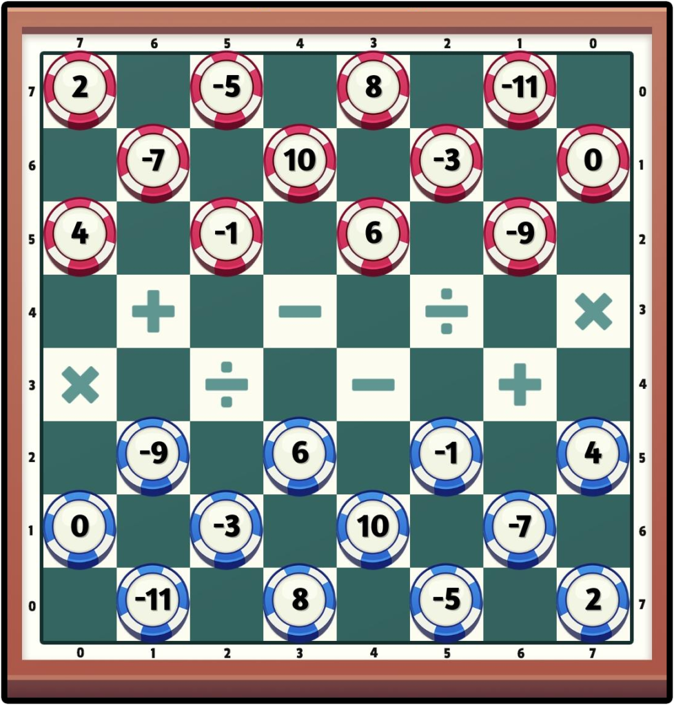 How to Play Damath - Damath Math Checkers